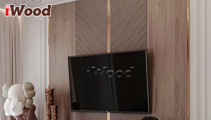 Sự kết hợp hoàn hảo giữa tấm ốp phẳng và tấm ốp lam sóng - iWood.com.vn