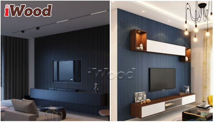 Top 10+ mẫu lam sóng ốp tường phòng khách đẹp, sang trọng nhất hiện nay 2022 - iWood.com.vn