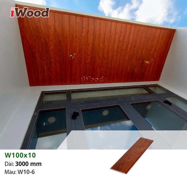 Tấm iWood W100x10-W10-6 ốp trần ban công tại quận 6 - iWood.com.vn