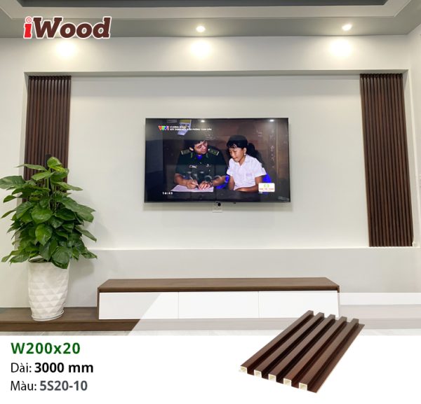 Công trình ốp tấm iWood W200x20-5S20-9, 5S20-2, 5S20-10 cho phòng ngủ - iWood.com.vn