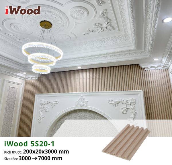 Lam sóng iWood 5S20-1 ốp tường phòng ngủ tại Tây Ninh - iWood.com.vn