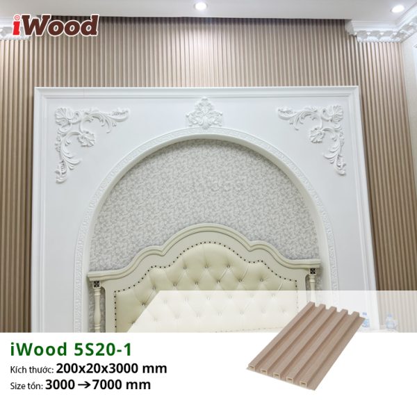 Lam sóng iWood 5S20-1 ốp tường phòng ngủ tại Tây Ninh - iWood.com.vn