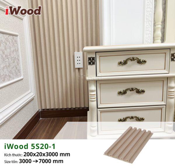 Lam sóng iWood 5S20-1 ốp tường phòng ngủ tại Tây Ninh - iWood.com.vn
