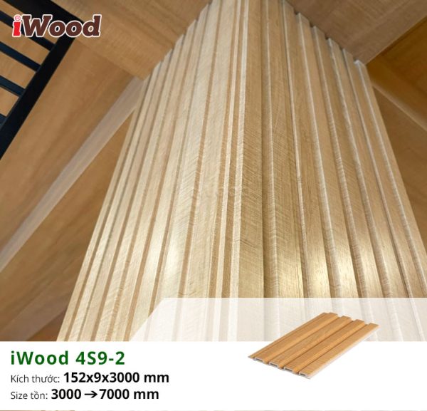 Ốp trang trí quán cafe với tấm ốp lam sóng iWood 4S9-2 tại Đà Lạt - iWood.com.vn