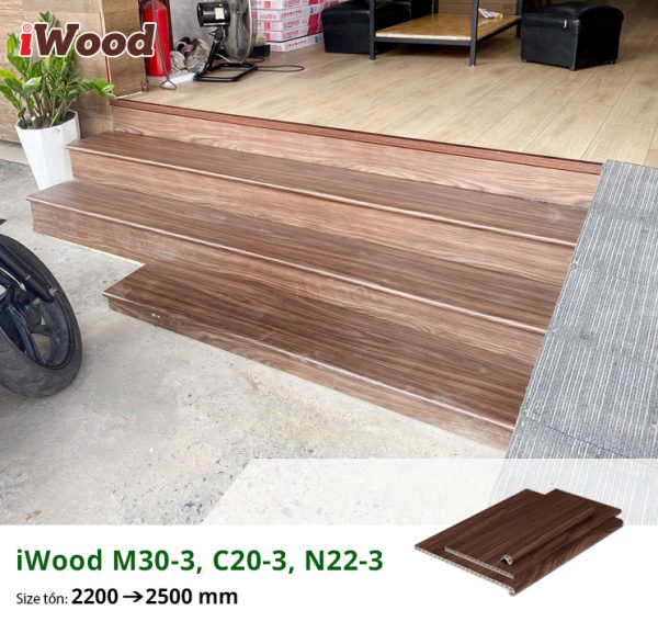 Bậc cầu thang nhựa iWood M30-3, C20-3, N22-3 thi công tại quận 7 ...