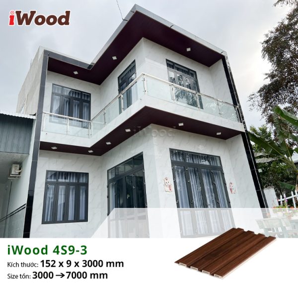 Tấm lam sóng iWood 4S9-3 ốp mái hiên ngoài trời tại Xuân Quế, Đồng Nai - iWood.com.vn
