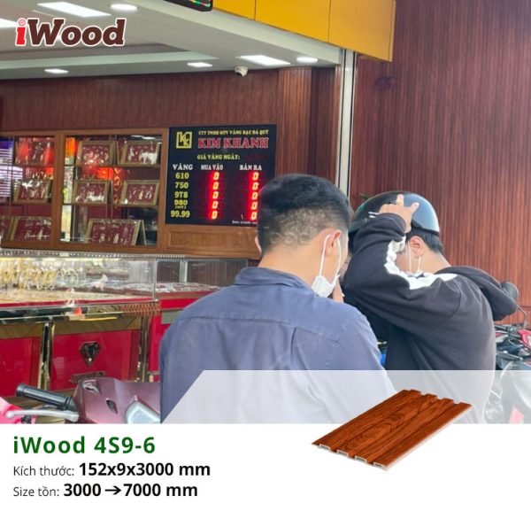 Ốp trang trí tường với tấm ốp lam sóng 4S9-6 tại Đồng Nai - iWood.com.vn