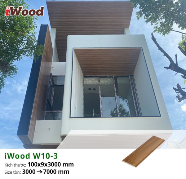 Ốp trần với tấm ốp phẳng iWood W10-3 tại Long An - iWood.com.vn